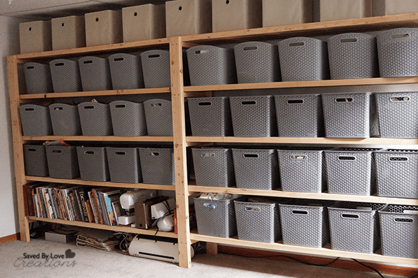 DIY Wood Shelf Craft Storage
